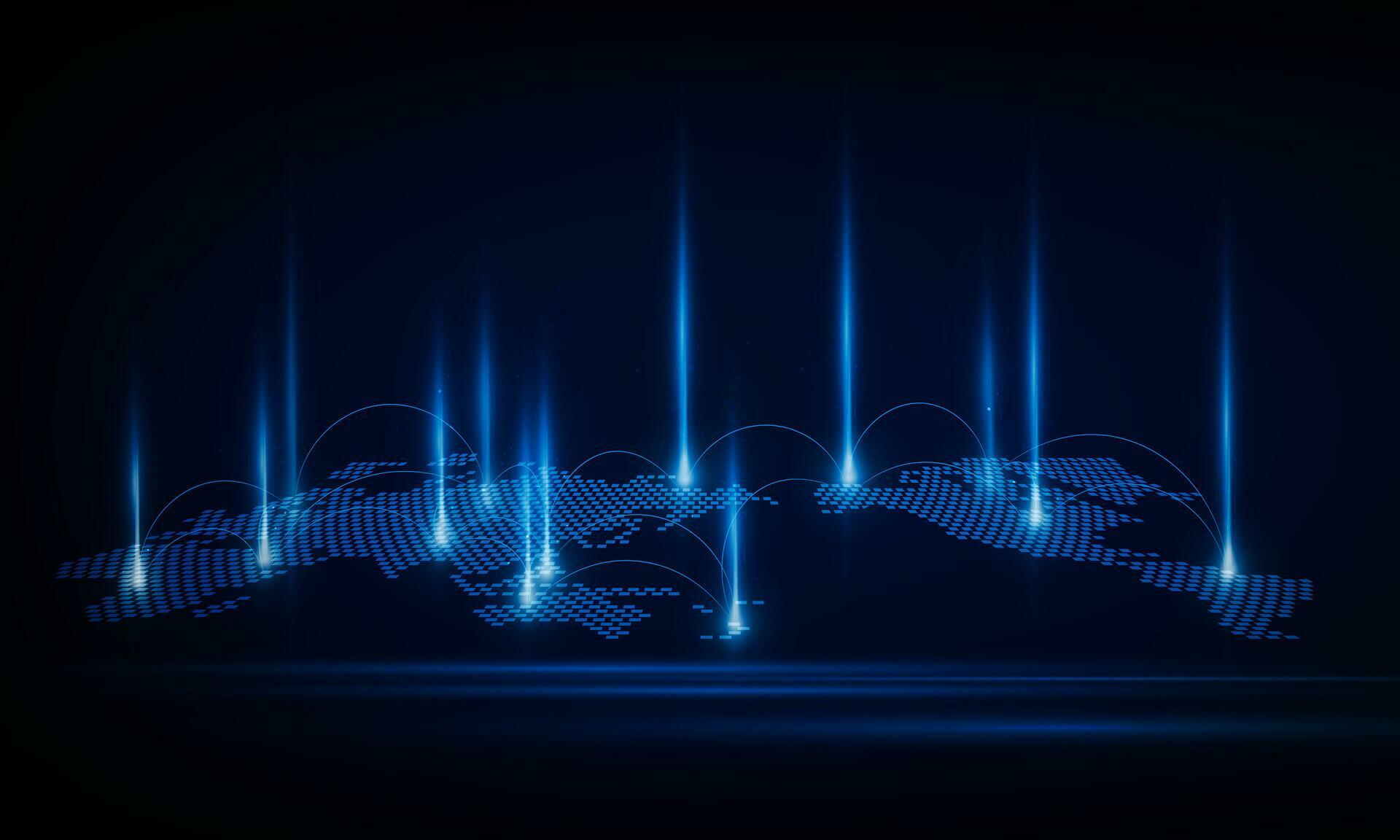 Abstract a scanning stream of binary code numbers on the monitor are the computer matrix of ...