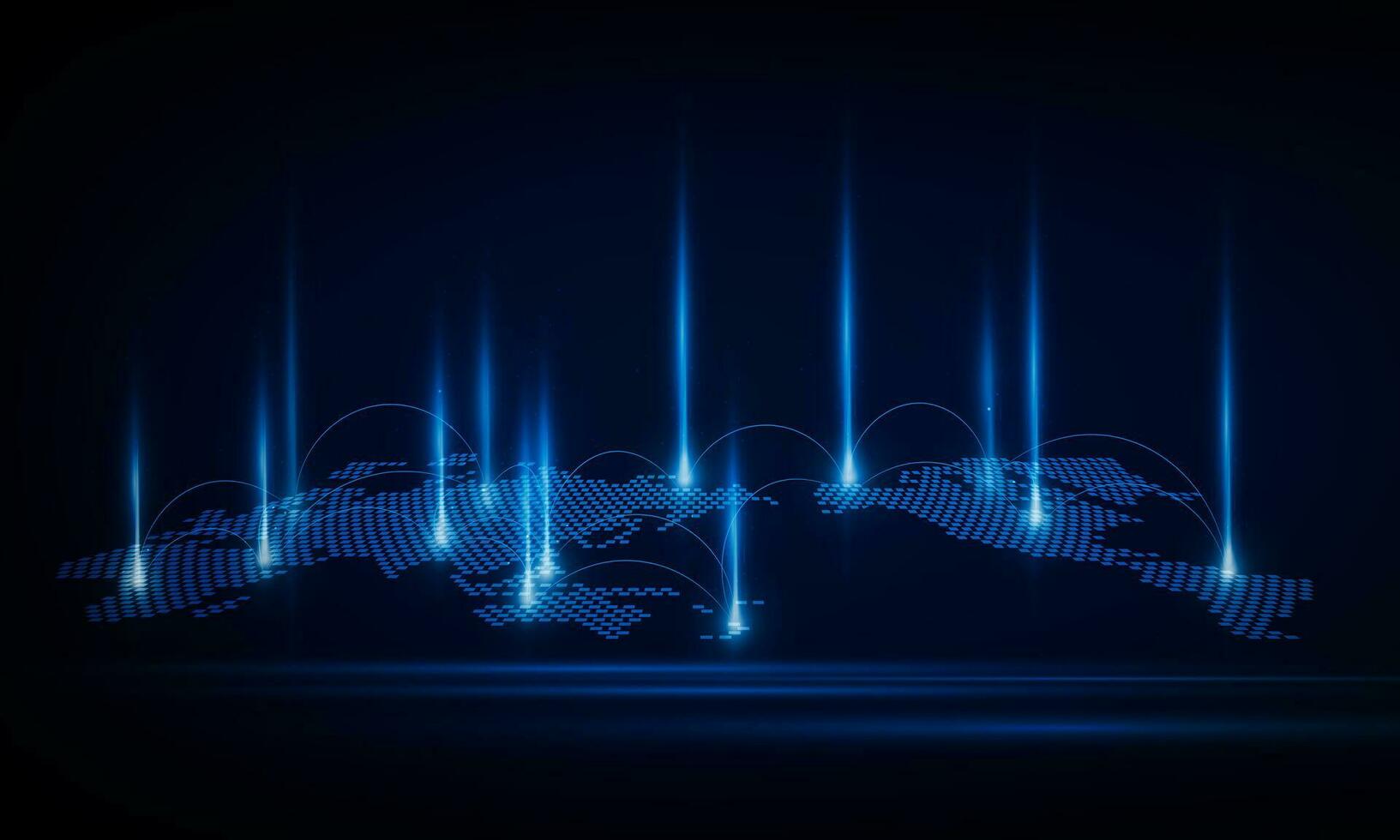 Abstract A Scanning Stream Of Binary Code Numbers On The Monitor Are The Computer Matrix Of