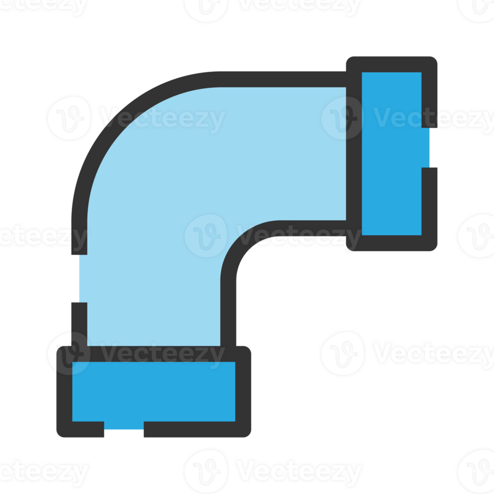 Plumbing pipe icon. Connection technical pressure water systems. Blue ...