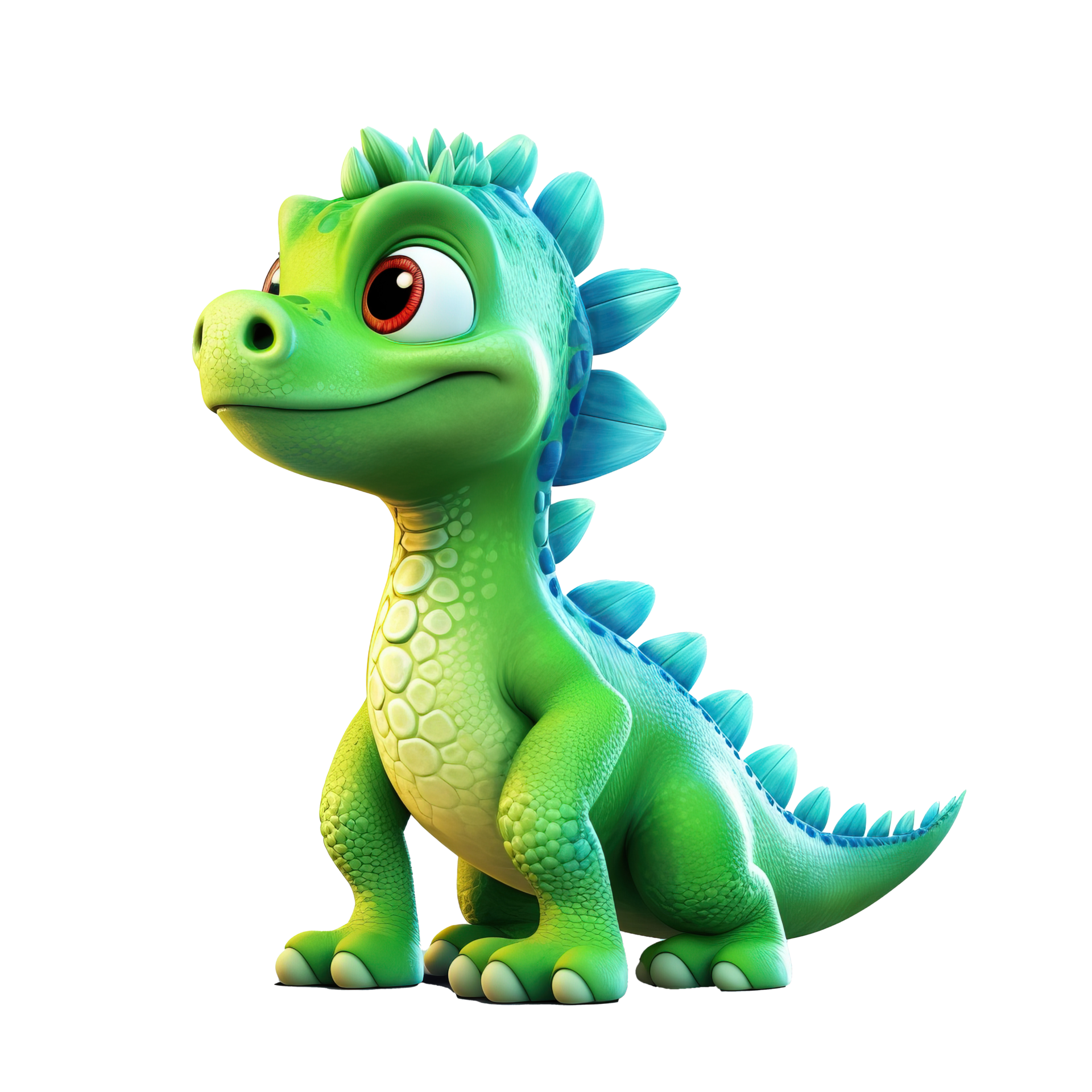 fofa bebê dinossauro, desenho animado bebê brontossauro ai gerado imagem. Alto qualidade ai ...