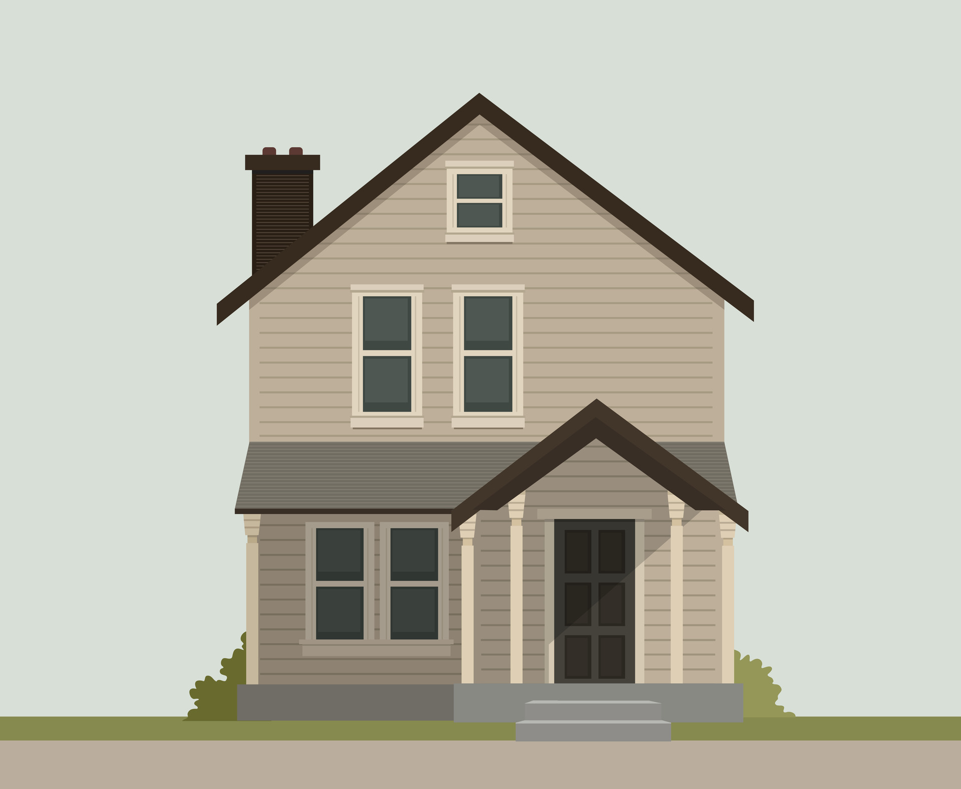 Simple house vector illustration 25796640 Vector Art at Vecteezy