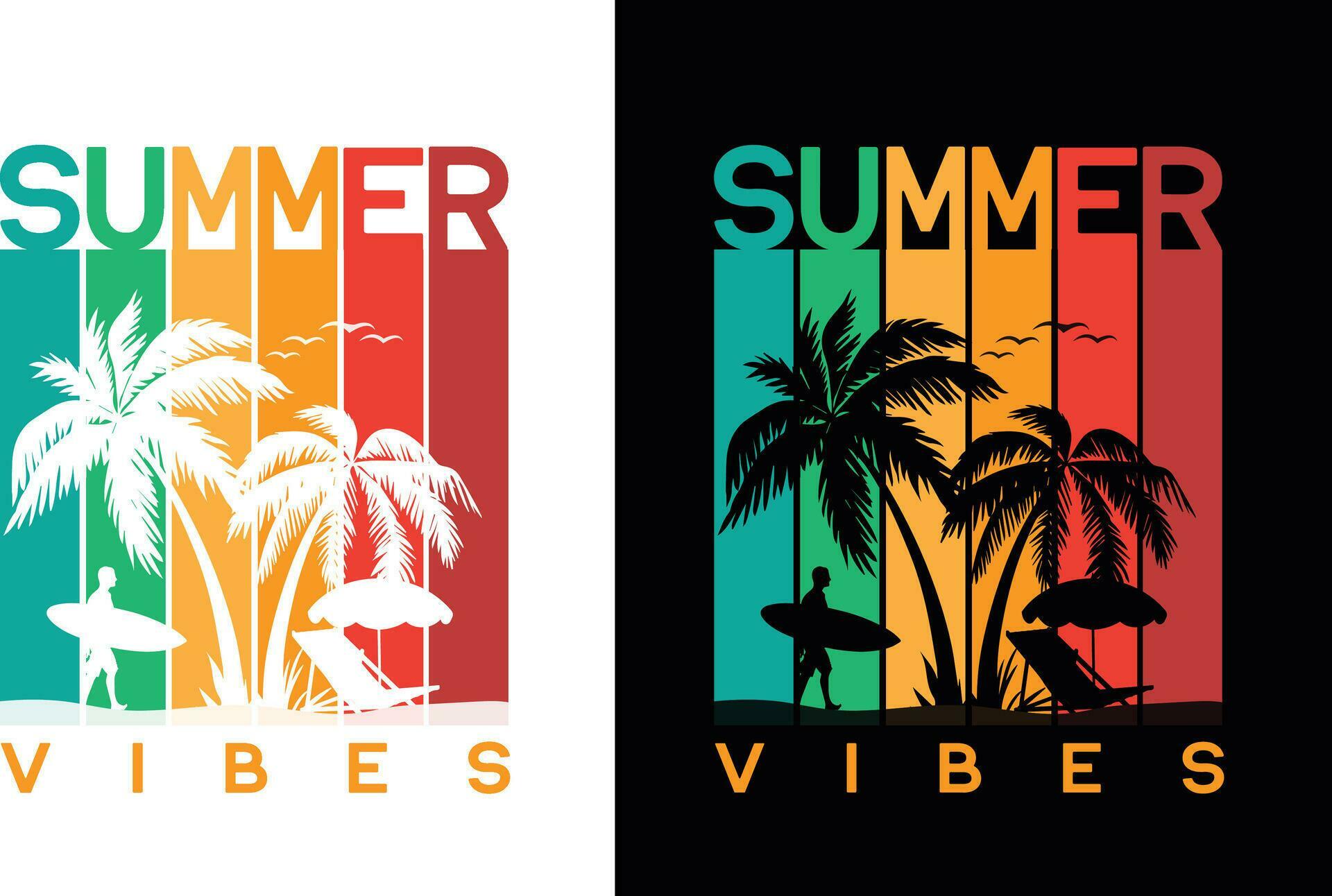 summer vibes t shirt design 25799114 Vector Art at Vecteezy