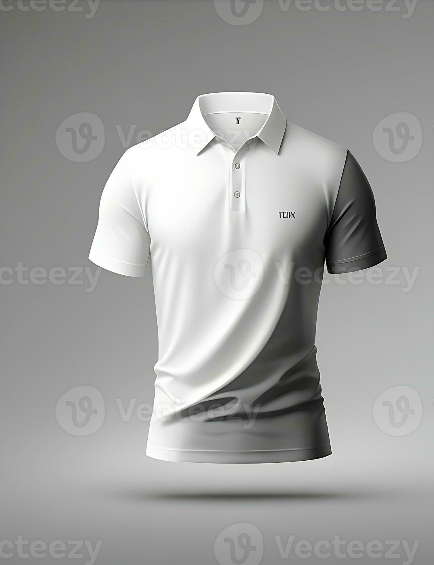 Ai generate photo white t-shirt is isolated on a gray background. 25799711 Stock Photo at Vecteezy
