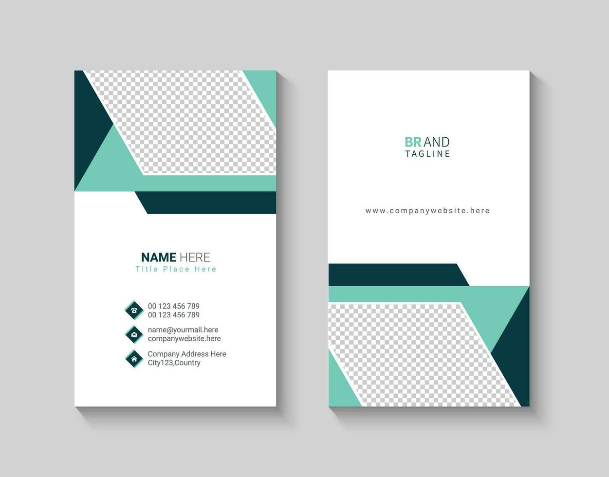 Professional vertical business card design template 25801641 Vector Art ... Professional vertical business card design template 25801641 Vector Art ...