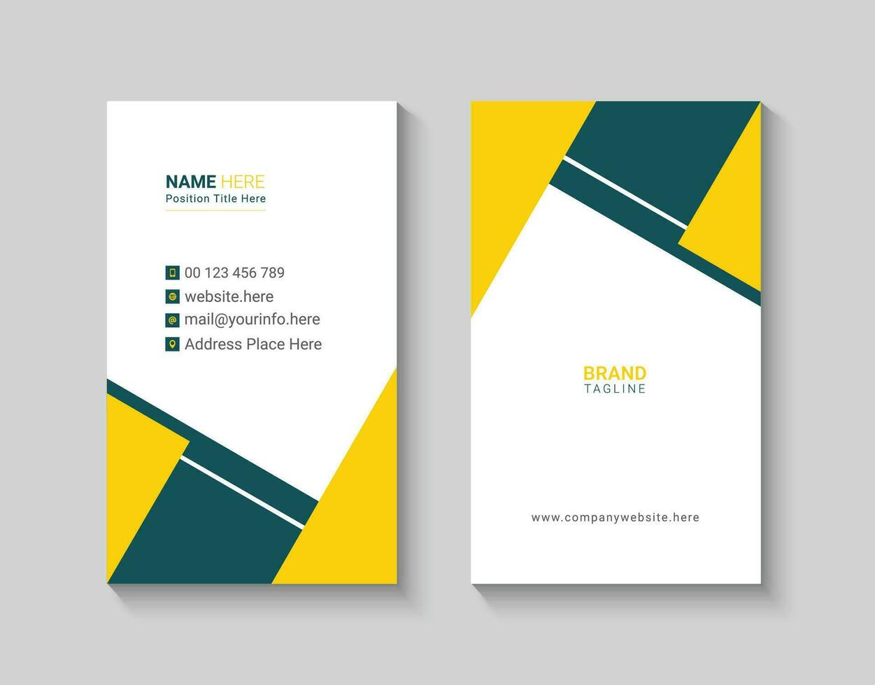 Professional vertical business card design template 25801666 Vector Art ... Professional vertical business card design template 25801666 Vector Art ...