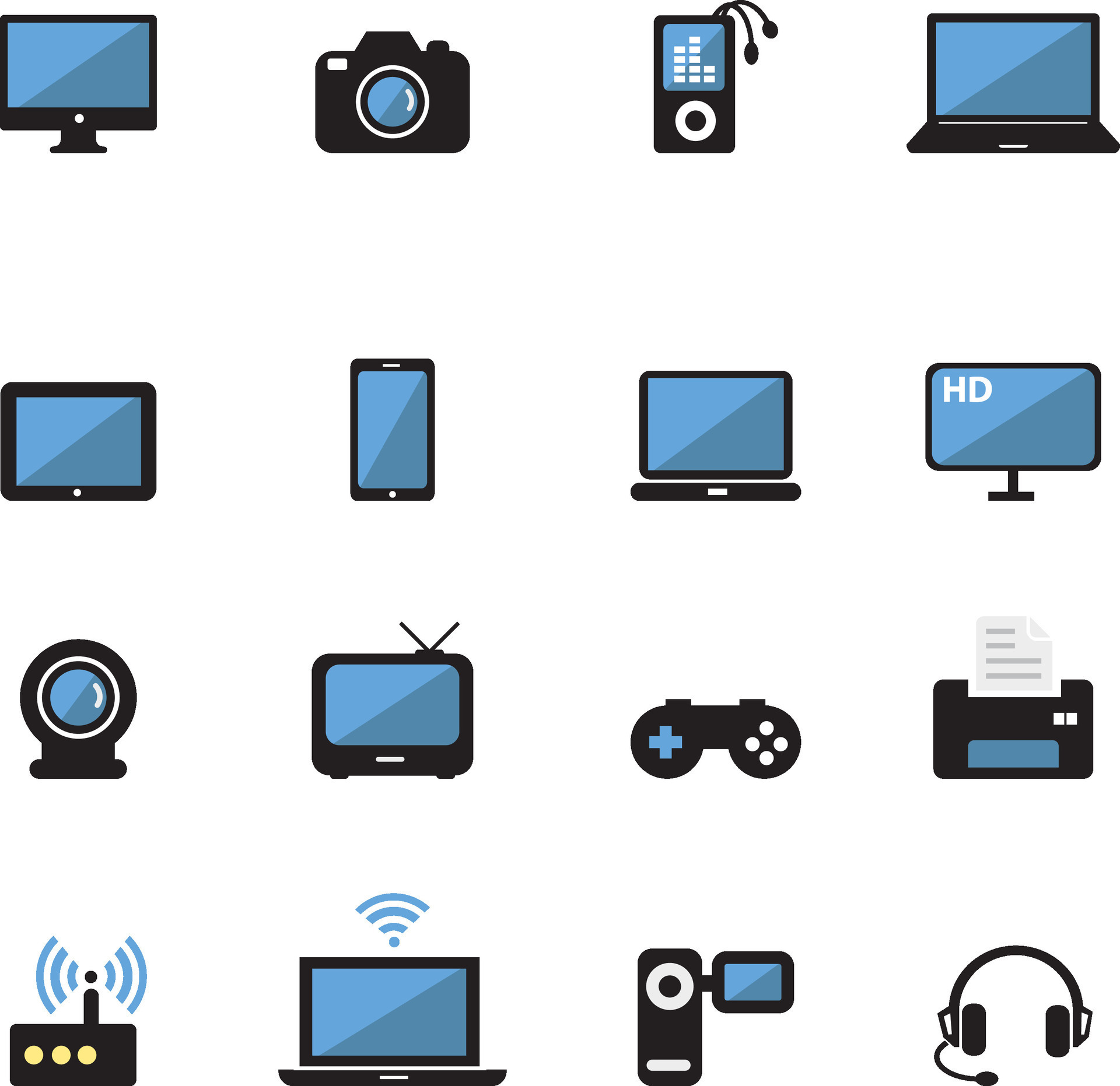 Computer and Mobile Devices icon set 25802104 Vector Art at Vecteezy