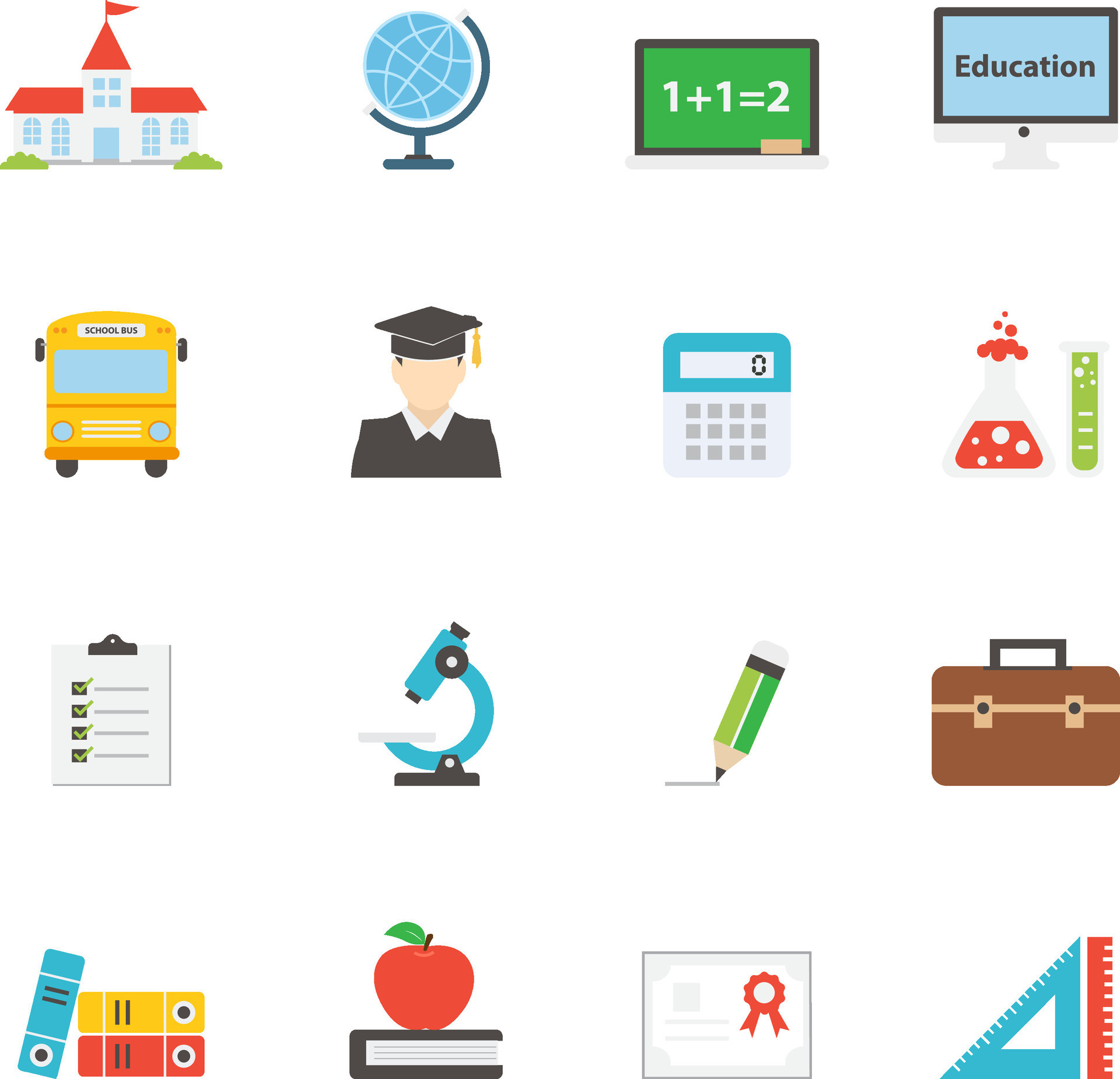 Education Icons set 25802109 Vector Art at Vecteezy