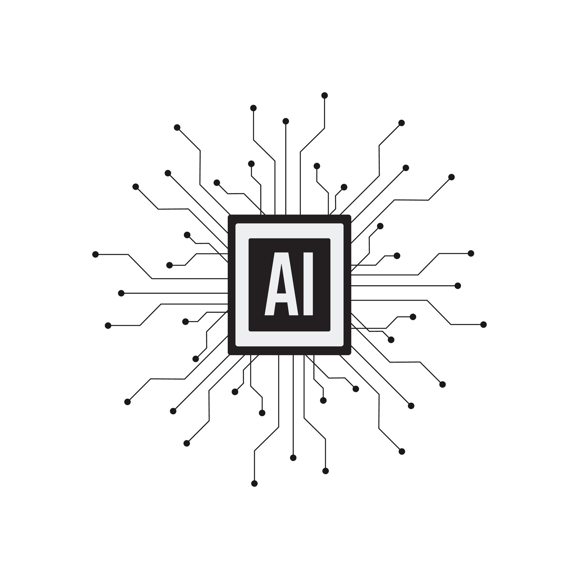 Artificial Intelligence Logo Design,Artificial intelligence processor chip,machine learning ...
