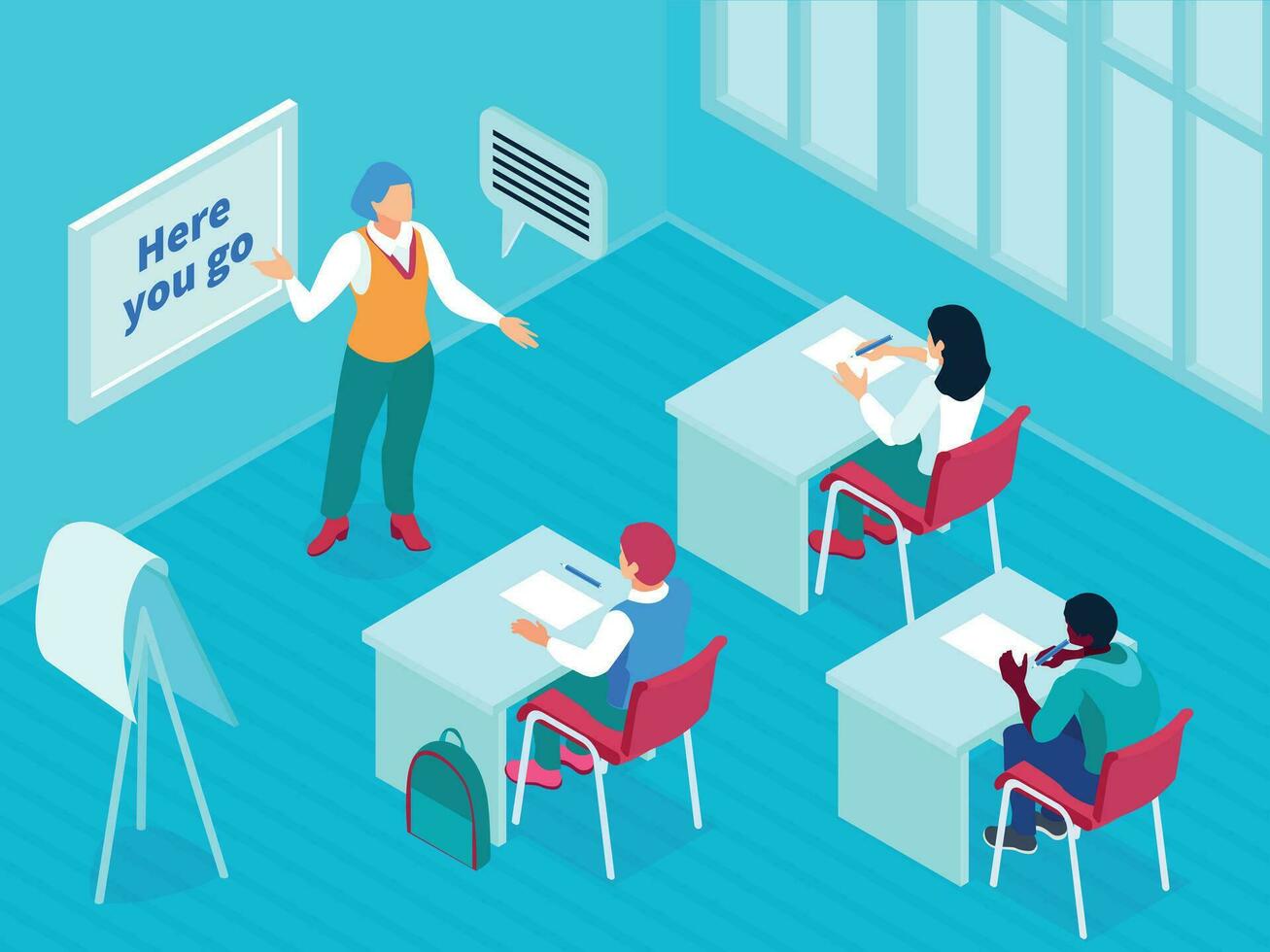 Language Class Isometric Background 25802699 Vector Art at Vecteezy