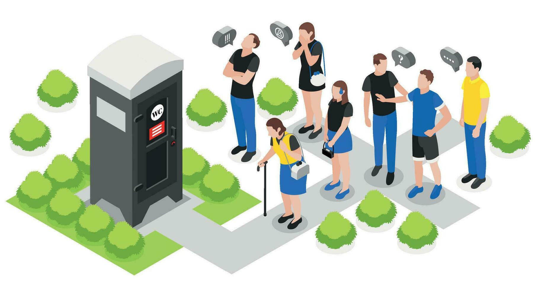 Isometric Colored Queue Composition 25802938 Vector Art at Vecteezy Isometric Colored Queue Composition 25802938 Vector Art at Vecteezy