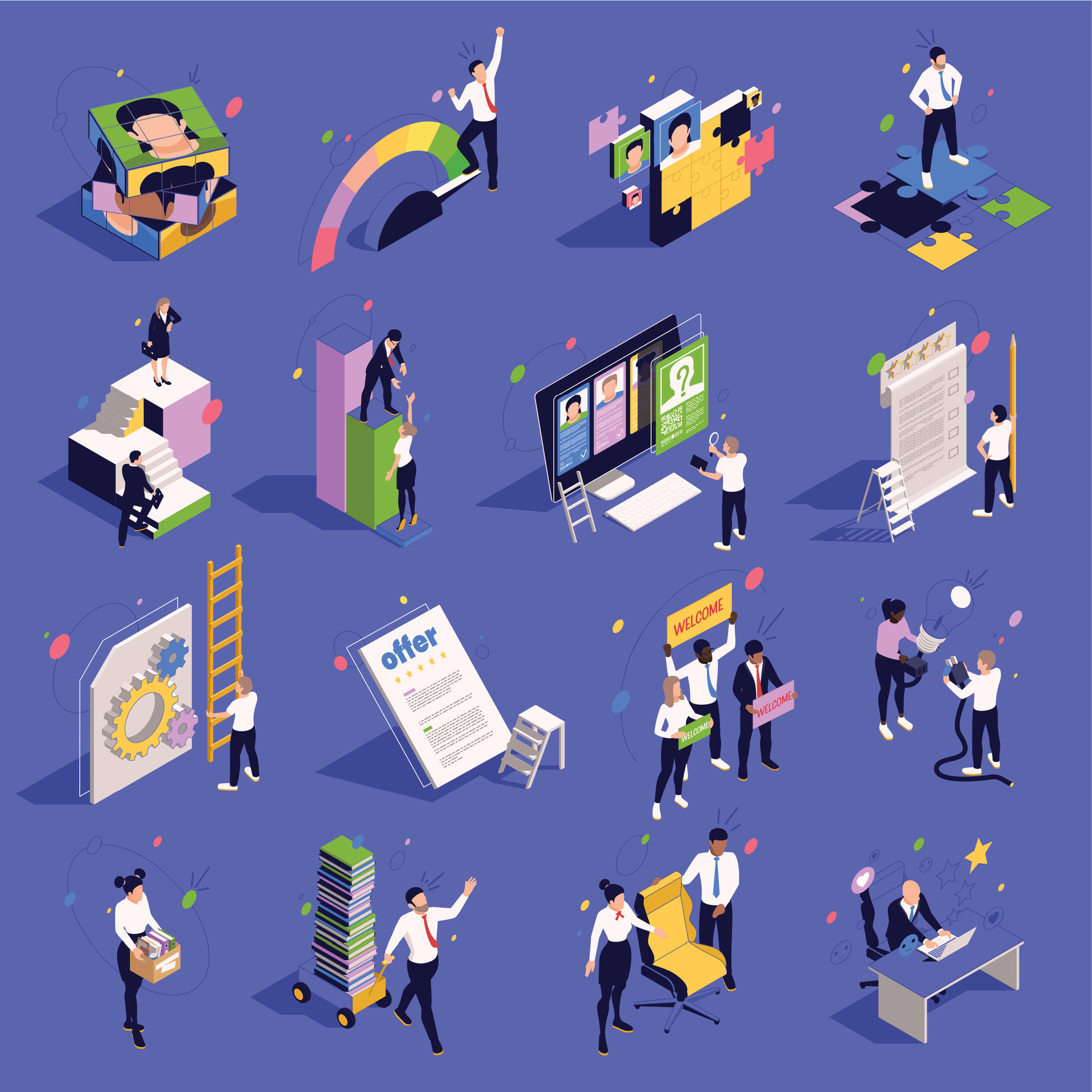 Employee Onboarding Set 25803078 Vector Art At Vecteezy