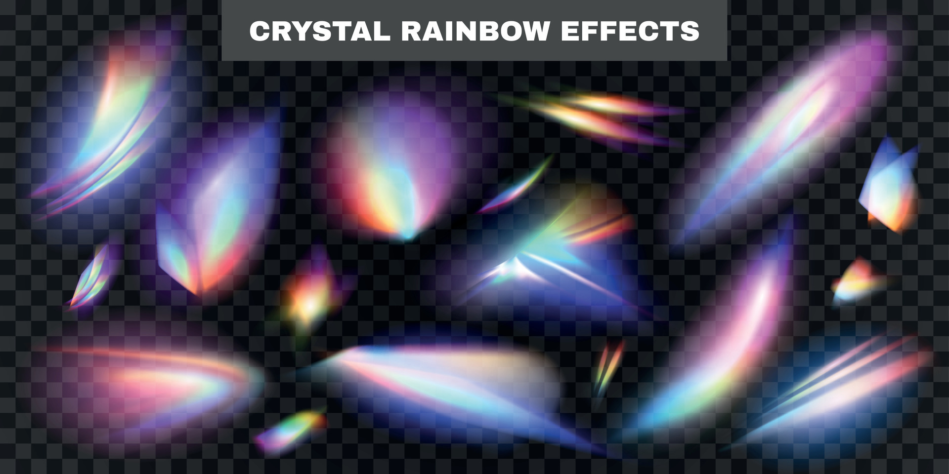 Crystal Rainbow Effects Set 25803904 Vector Art at Vecteezy