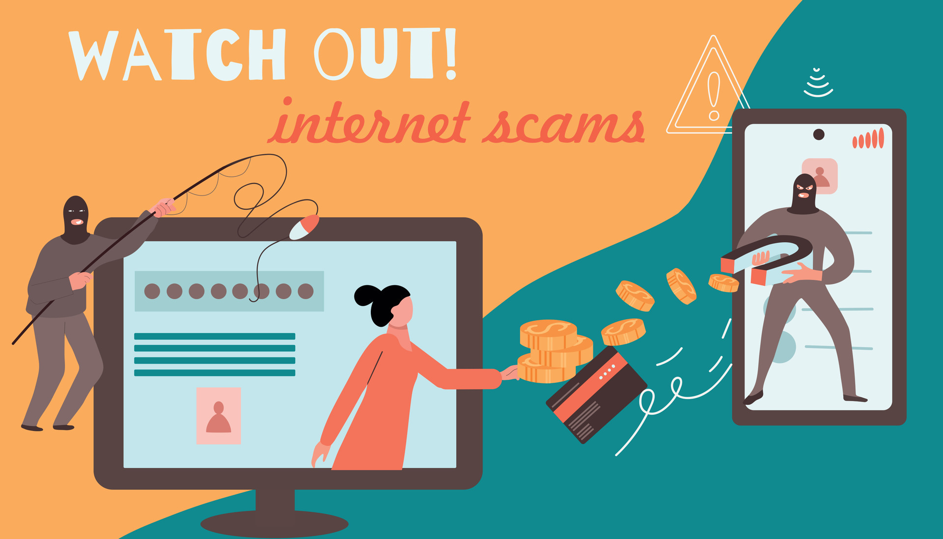 Internet Scam Collage Composition 25804370 Vector Art at Vecteezy