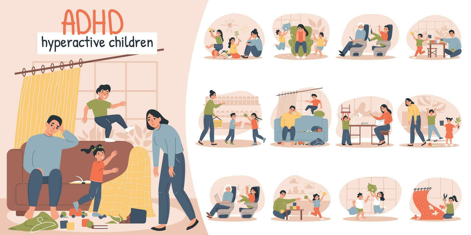 Hyperactive Child Composition 25804505 Vector Art at Vecteezy