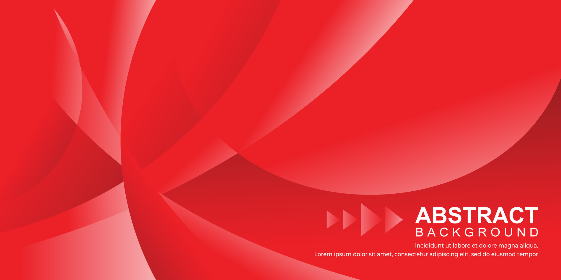 Abstract Red Gradient Circle Geometric Futuristic Background Vector