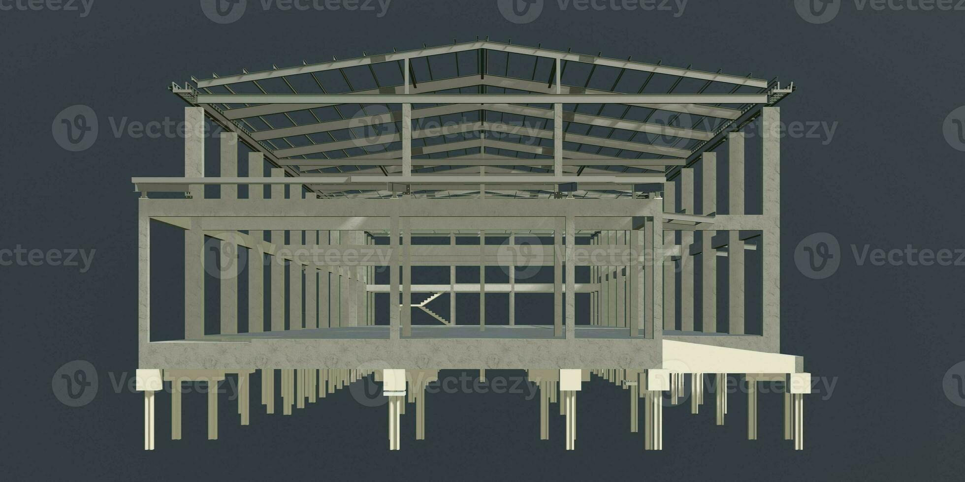 3D illustration of building structure 25822131 Stock Photo at Vecteezy