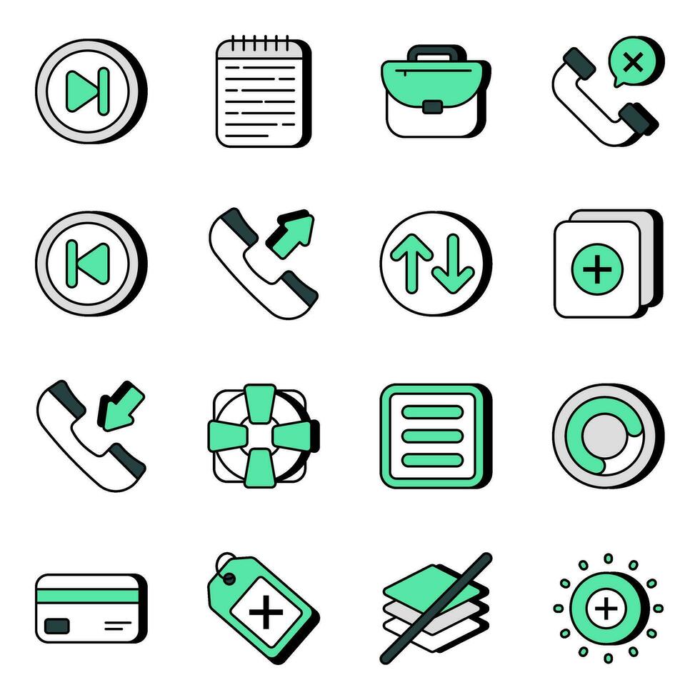 Pack of Data Flat Icons 25838079 Vector Art at Vecteezy