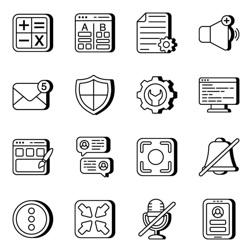 Pack of Ui Linear Icons 25838099 Vector Art at Vecteezy