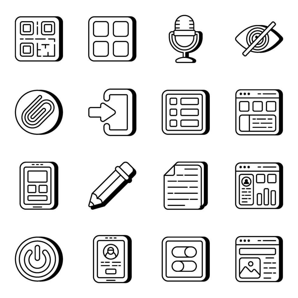 Pack of User Interface Linear Icons 25838105 Vector Art at Vecteezy Pack of User Interface Linear Icons 25838105 Vector Art at Vecteezy