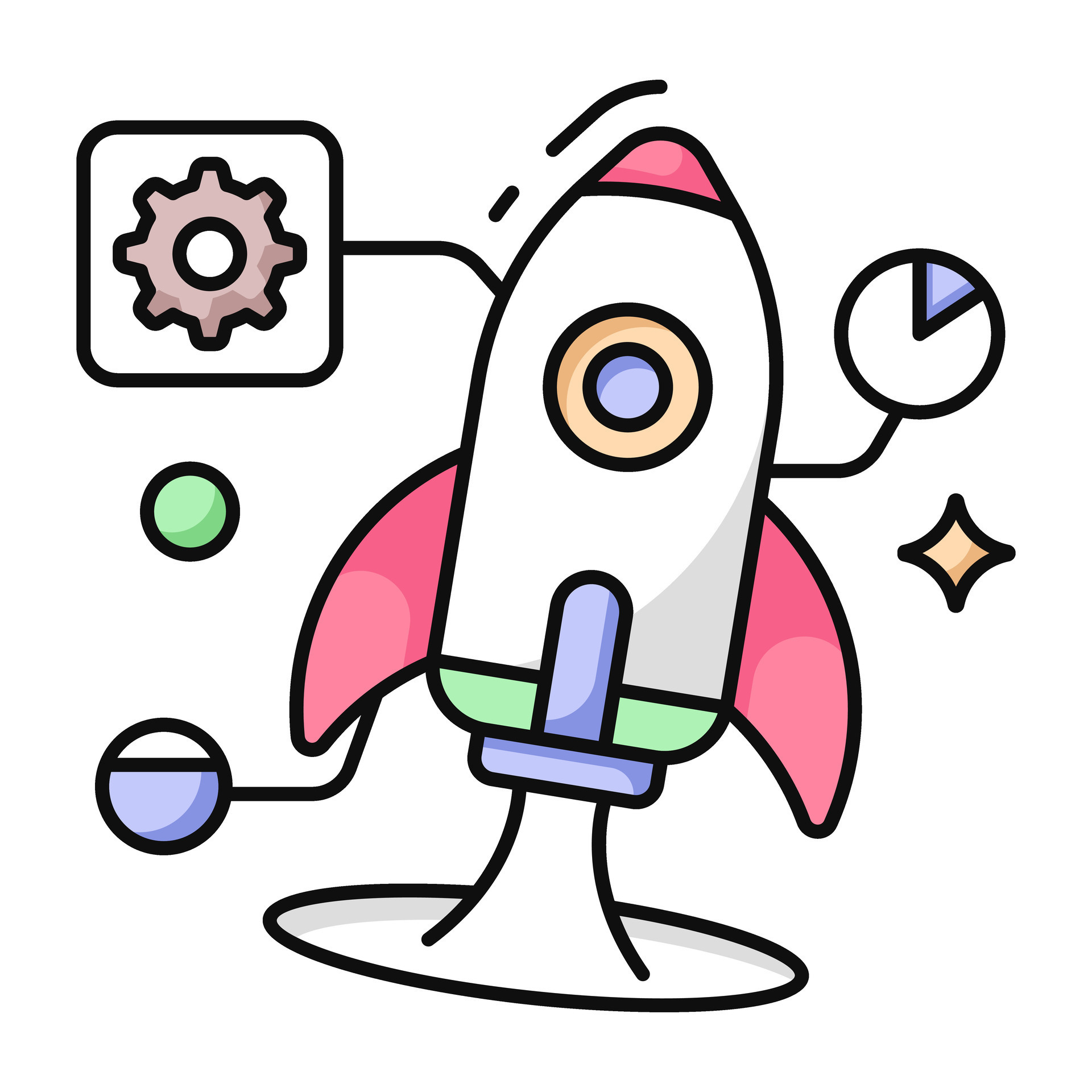 Conceptual flat design icon of projectile 25838201 Vector Art at Vecteezy Conceptual flat design icon of projectile 25838201 Vector Art at Vecteezy