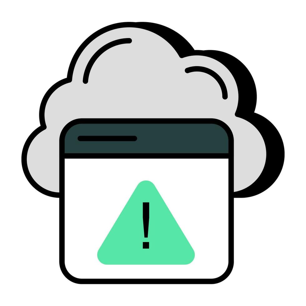 Editable design icon of cloud webpage error 25838400 Vector Art at Vecteezy