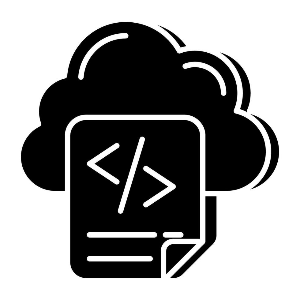 Unique design icon of cloud coding 25838514 Vector Art at Vecteezy