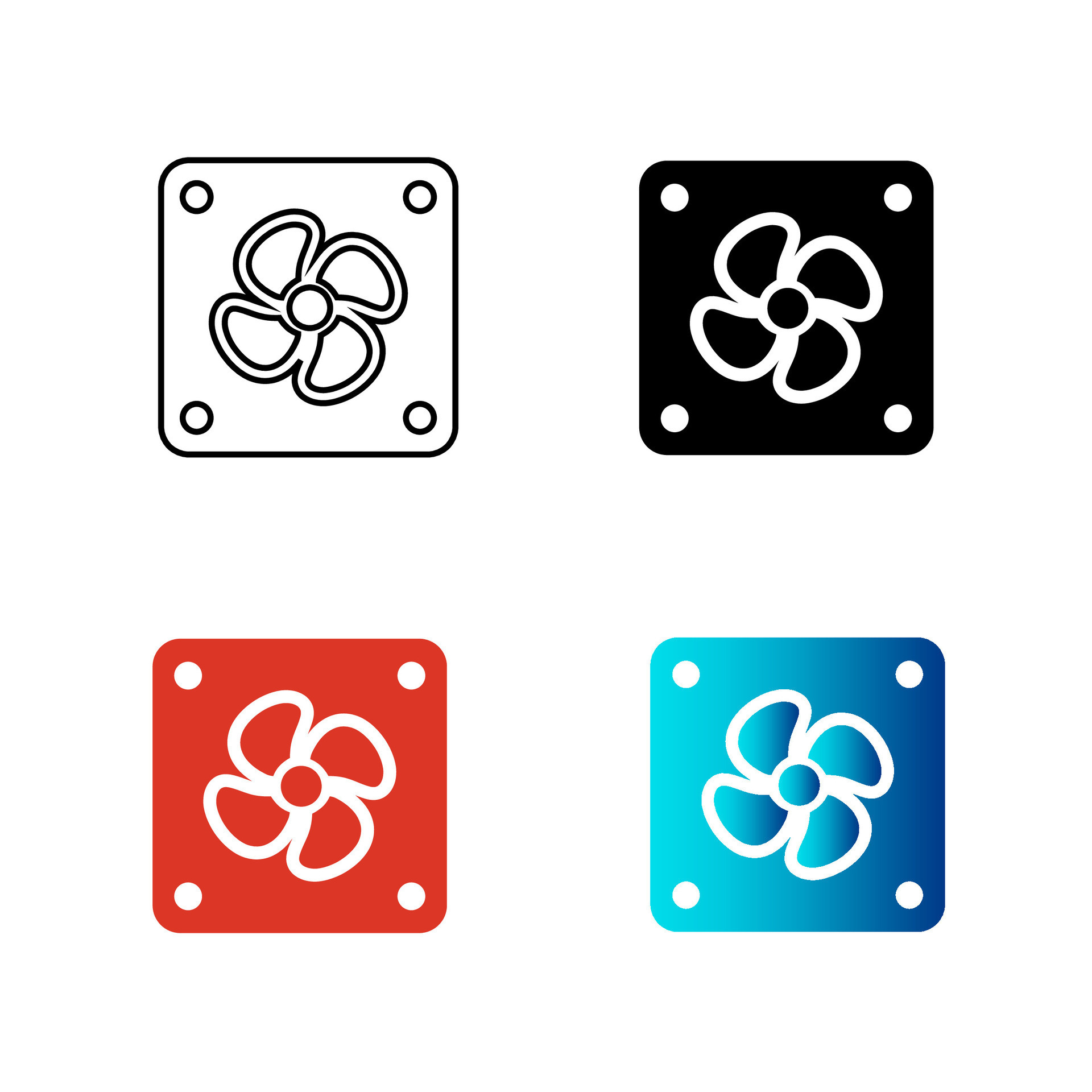 Abstract Cpu Fan Silhouette Illustration 25841263 Vector Art At Vecteezy