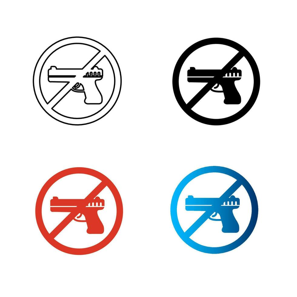 Abstract No Weapons Silhouette Illustration 25842607 Vector Art at Vecteezy