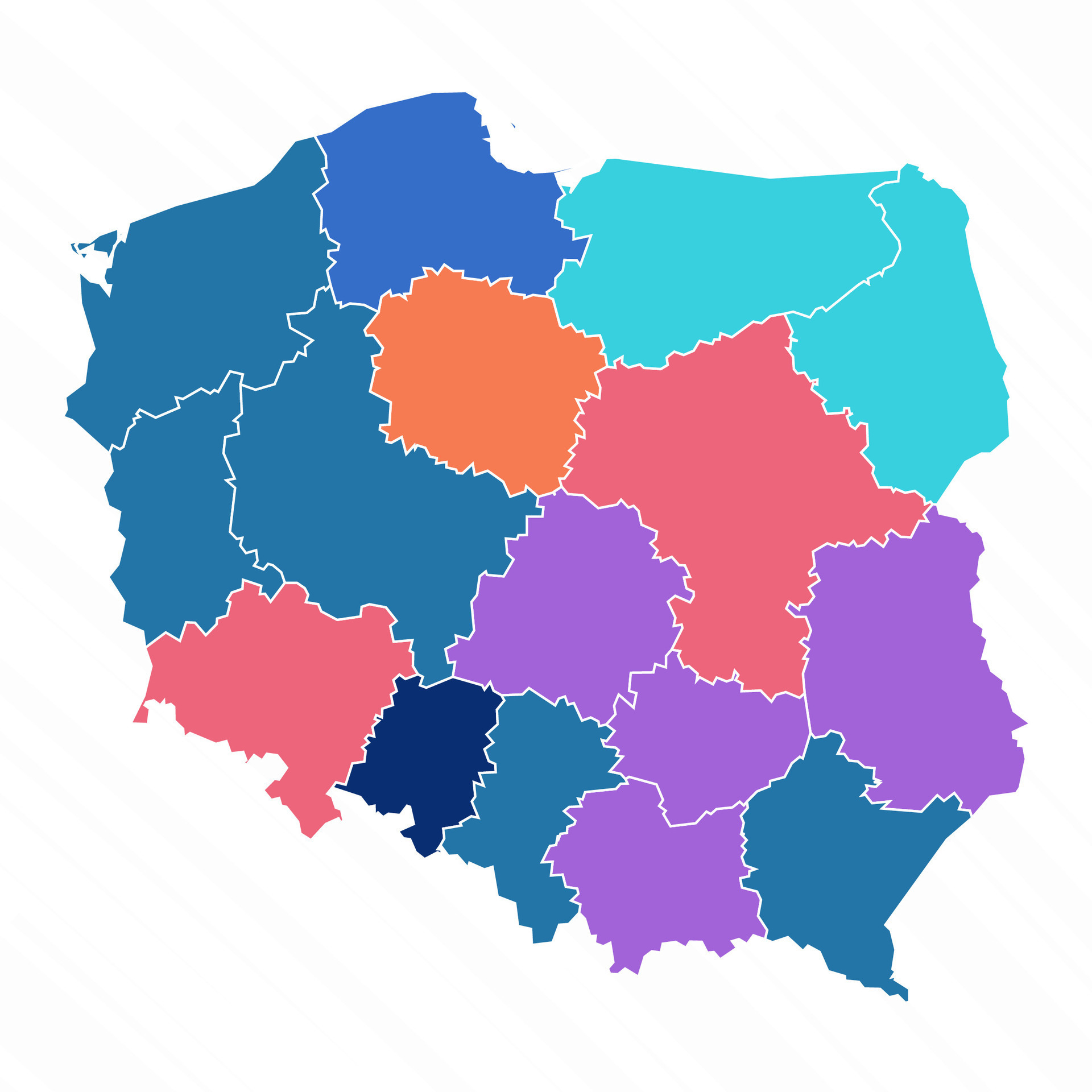 Multicolor Map of Poland With Provinces 25842984 Vector Art at Vecteezy Multicolor Map of Poland With Provinces 25842984 Vector Art at Vecteezy