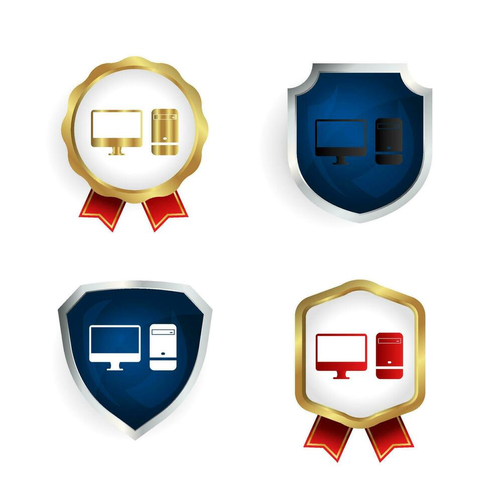 Abstract Computer Badge and Label Collection 25843342 Vector Art at ... Abstract Computer Badge and Label Collection 25843342 Vector Art at ...
