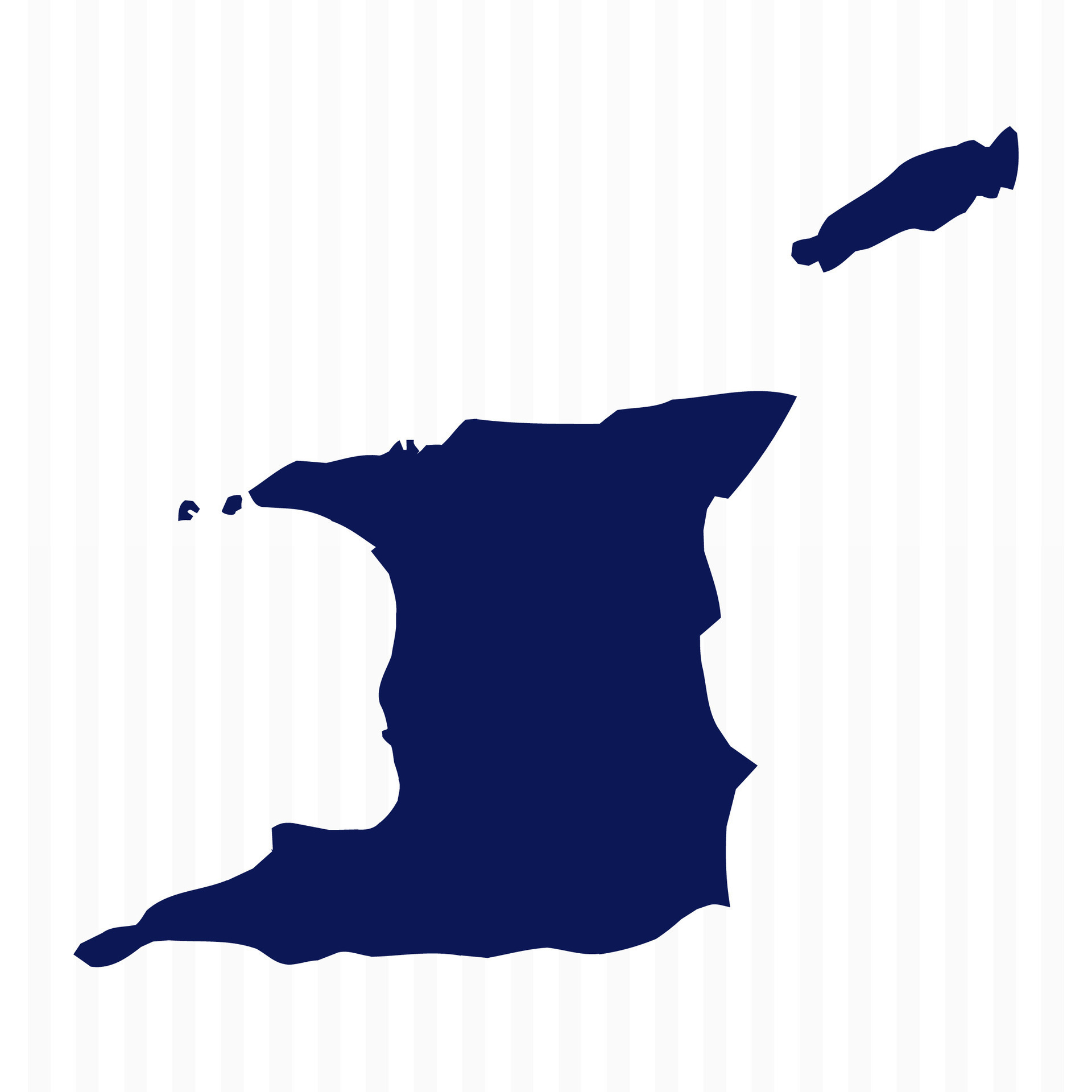 Flat Simple Trinidad And Tobago Vector Map 25843840 Vector Art At Vecteezy