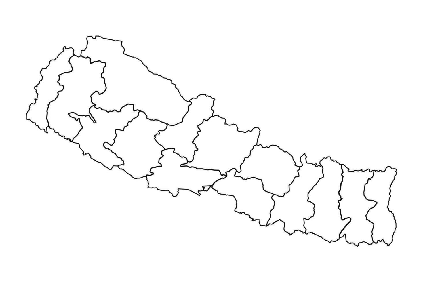 Outline Sketch Map of Nepal With States and Cities 25843968 Vector Art ... Outline Sketch Map of Nepal With States and Cities 25843968 Vector Art ...