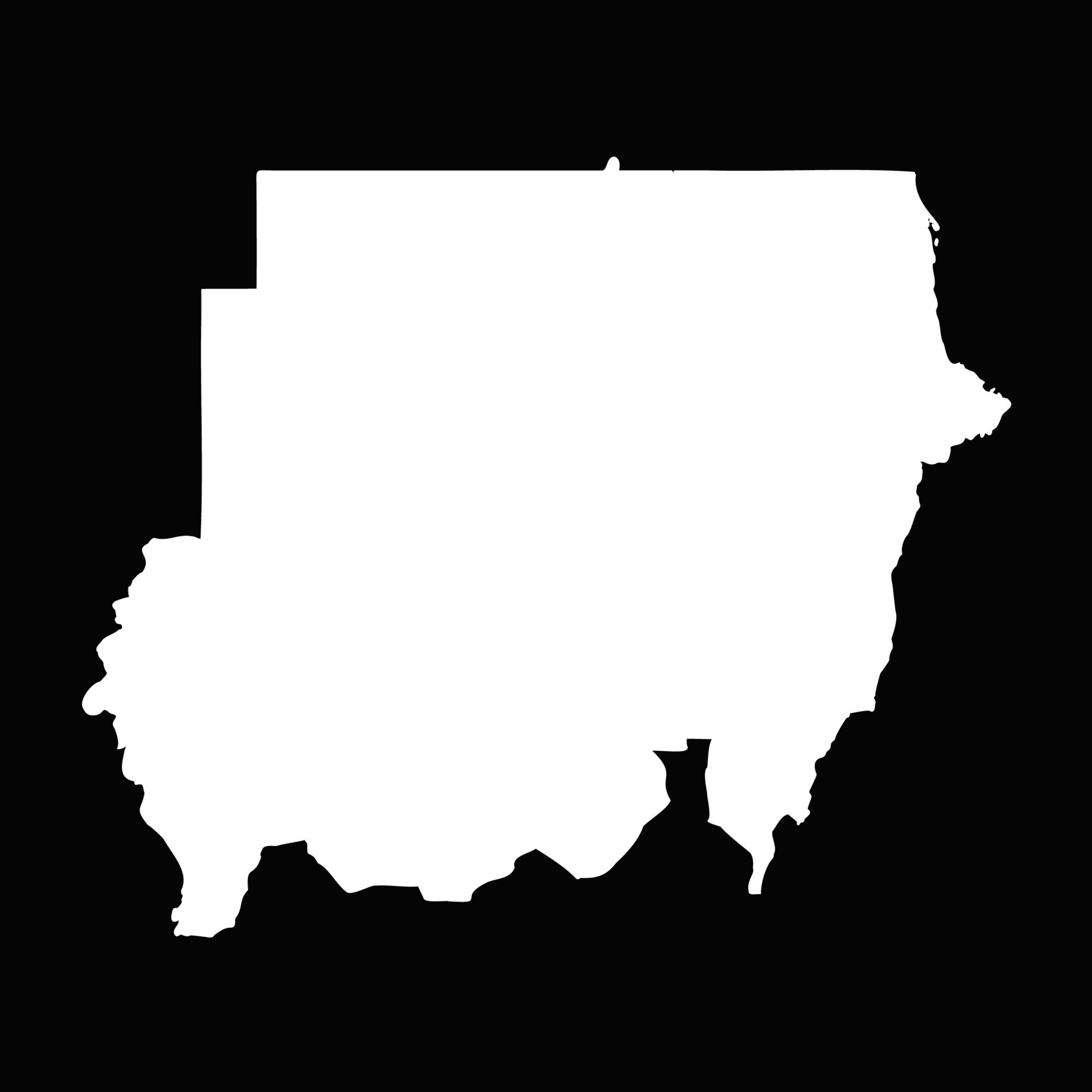 Simple Sudan Map Isolated on Black Background 25844941 Vector Art at ...
