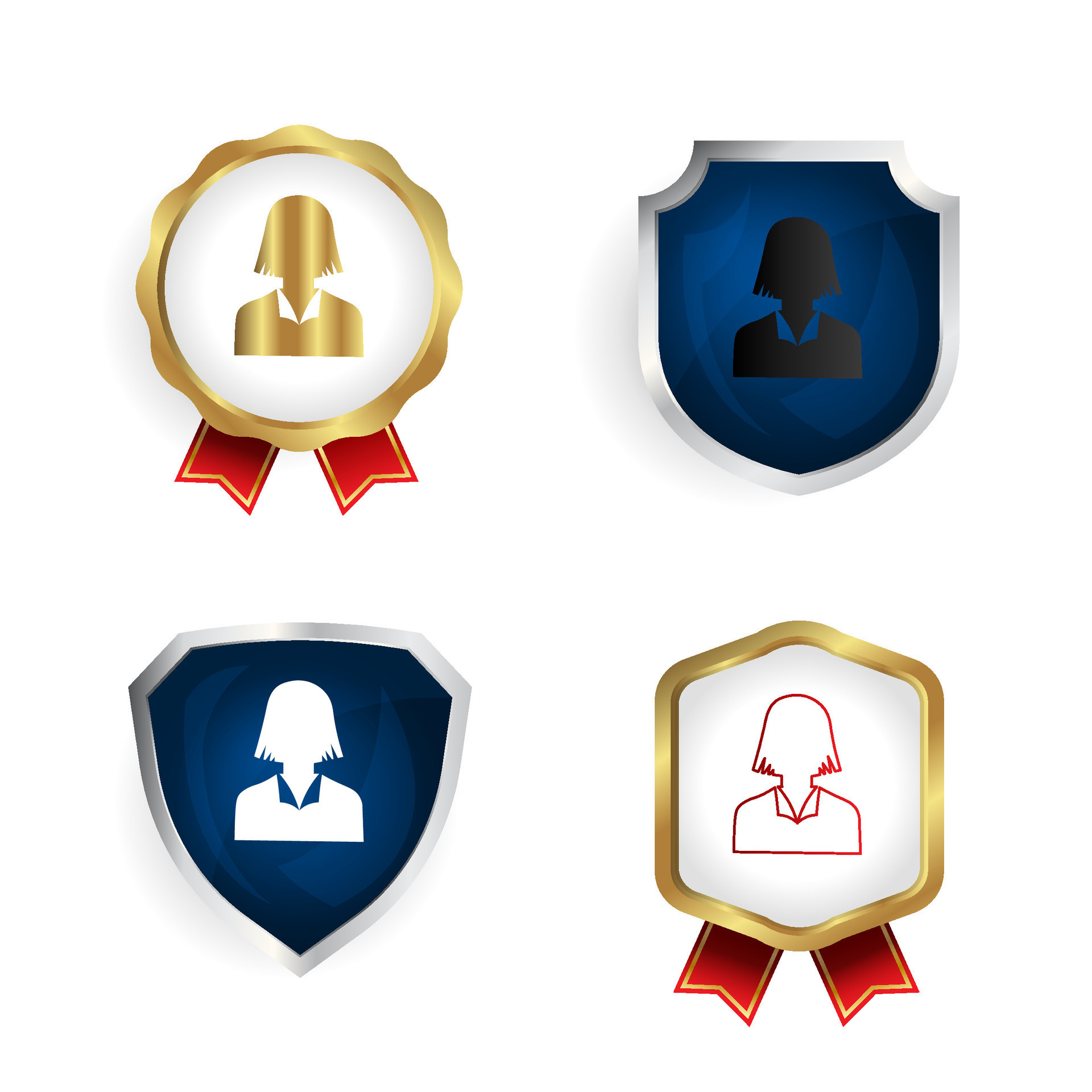 Abstract Leader Woman Badge And Label Collection 25845683 Vector Art At abstract-leader-woman-badge-and-label-collection-25845683-vector-art-at
