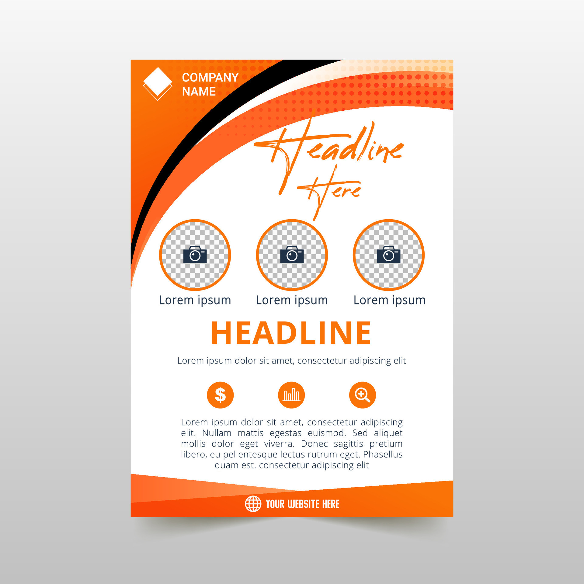 Creative Curved Orange Business Flyer Template 25846067 Vector Art at ... Creative Curved Orange Business Flyer Template 25846067 Vector Art at ...
