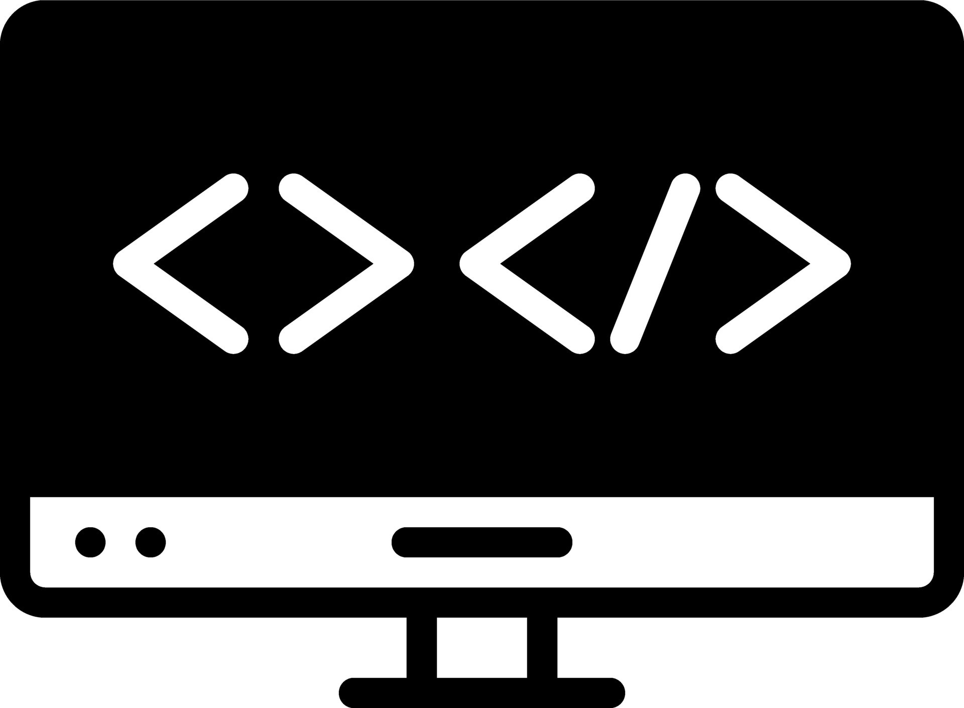 solid icon for web coding 25847742 Vector Art at Vecteezy