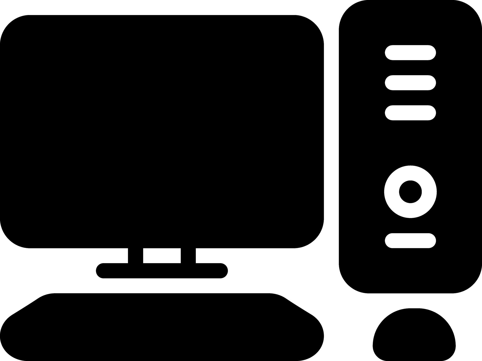 solid icon for computer 25847832 Vector Art at Vecteezy