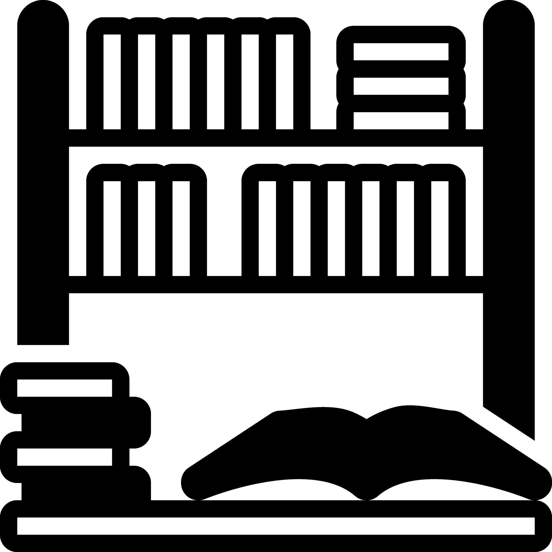 solid icon for library 25847855 Vector Art at Vecteezy