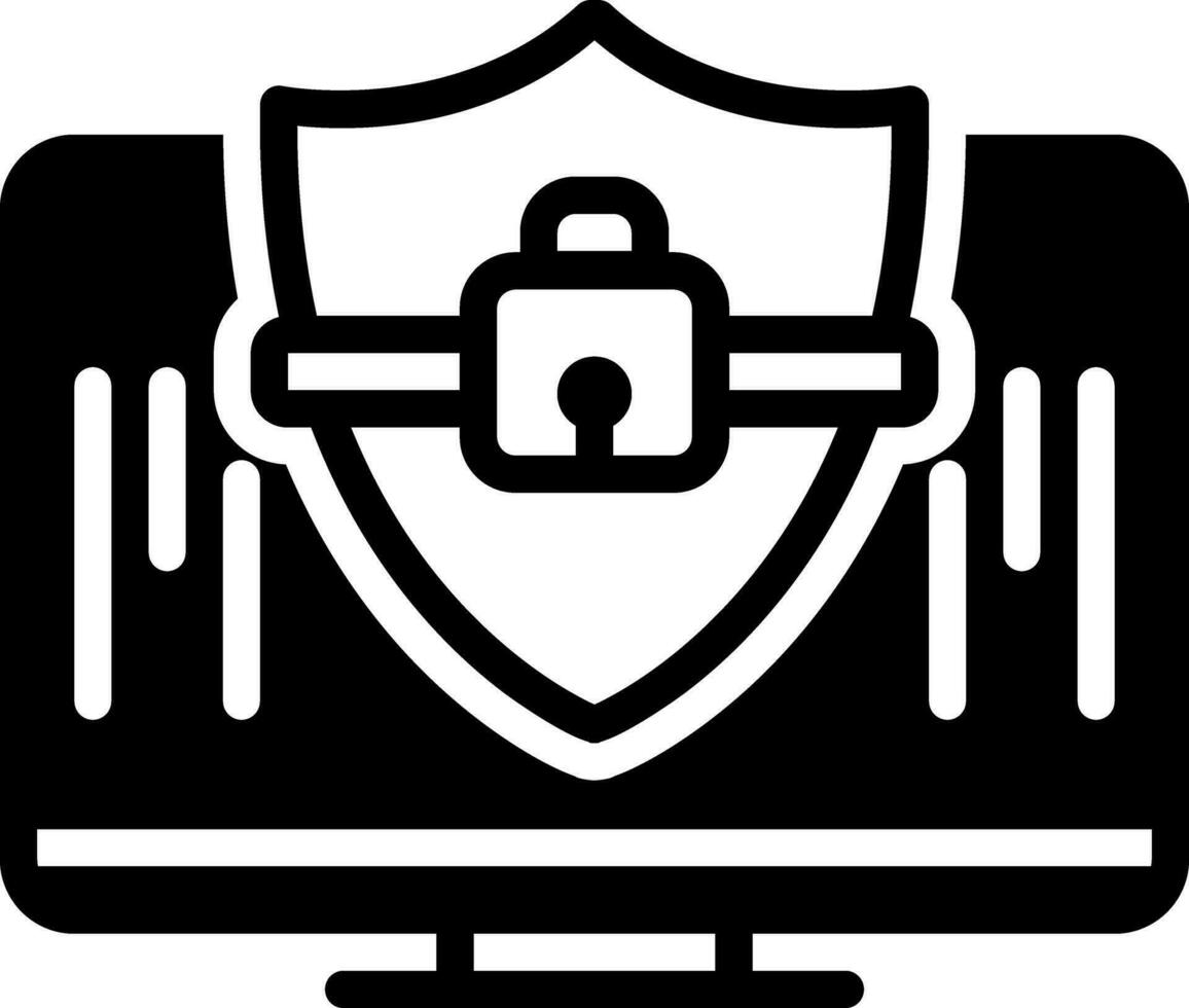 solid icon for computer security 25848663 Vector Art at Vecteezy