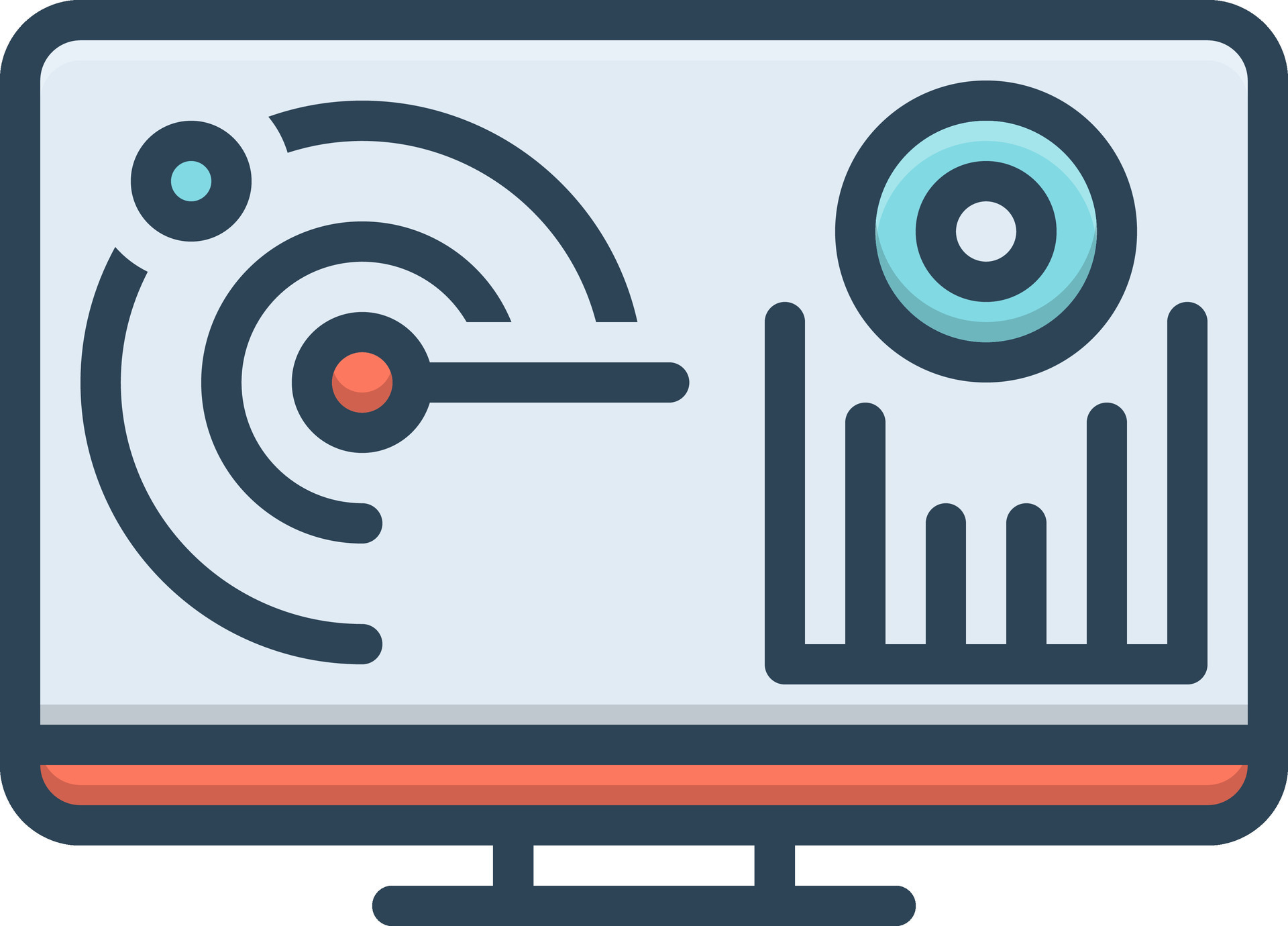 color icon for monitoring 25848820 Vector Art at Vecteezy