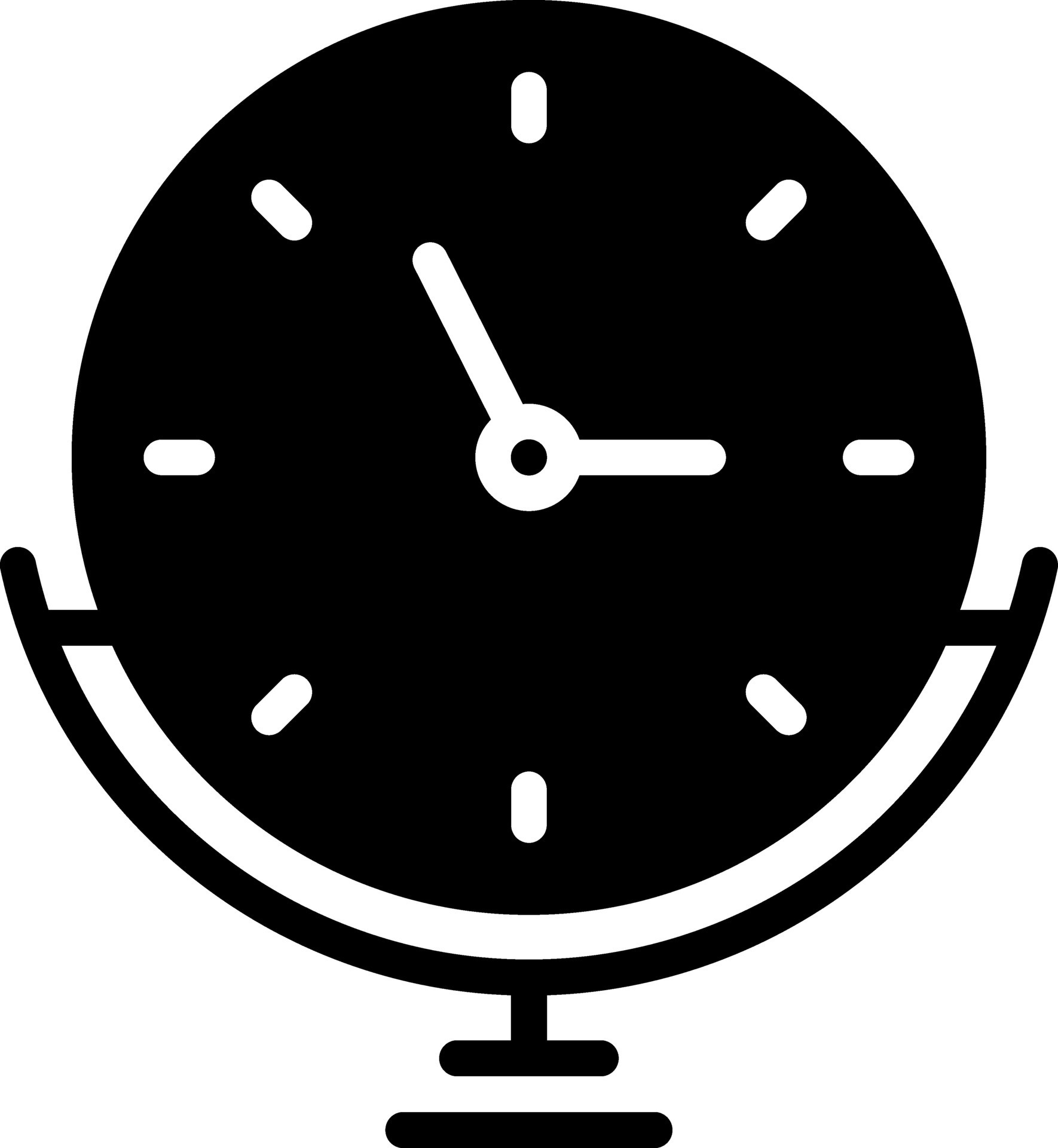solid icon for clock 25848954 Vector Art at Vecteezy