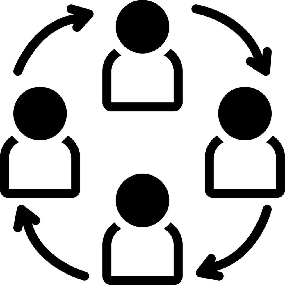 solid icon for teamwork 25849098 Vector Art at Vecteezy