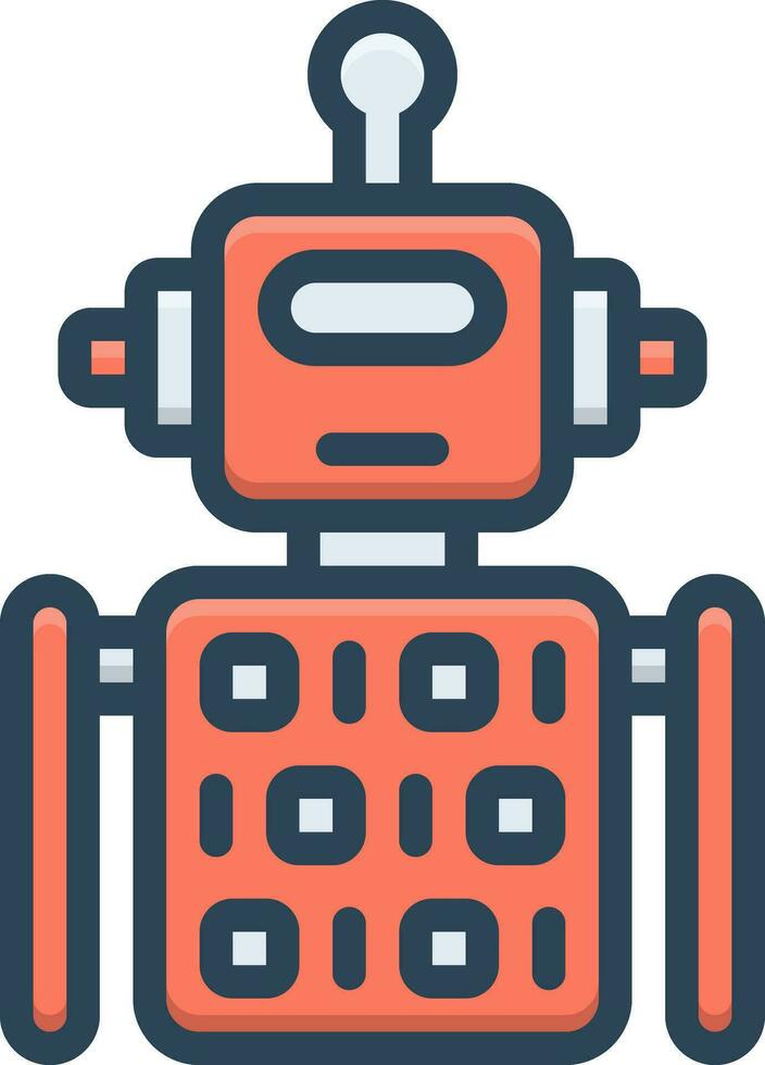 color icon for robot code 25849420 Vector Art at Vecteezy