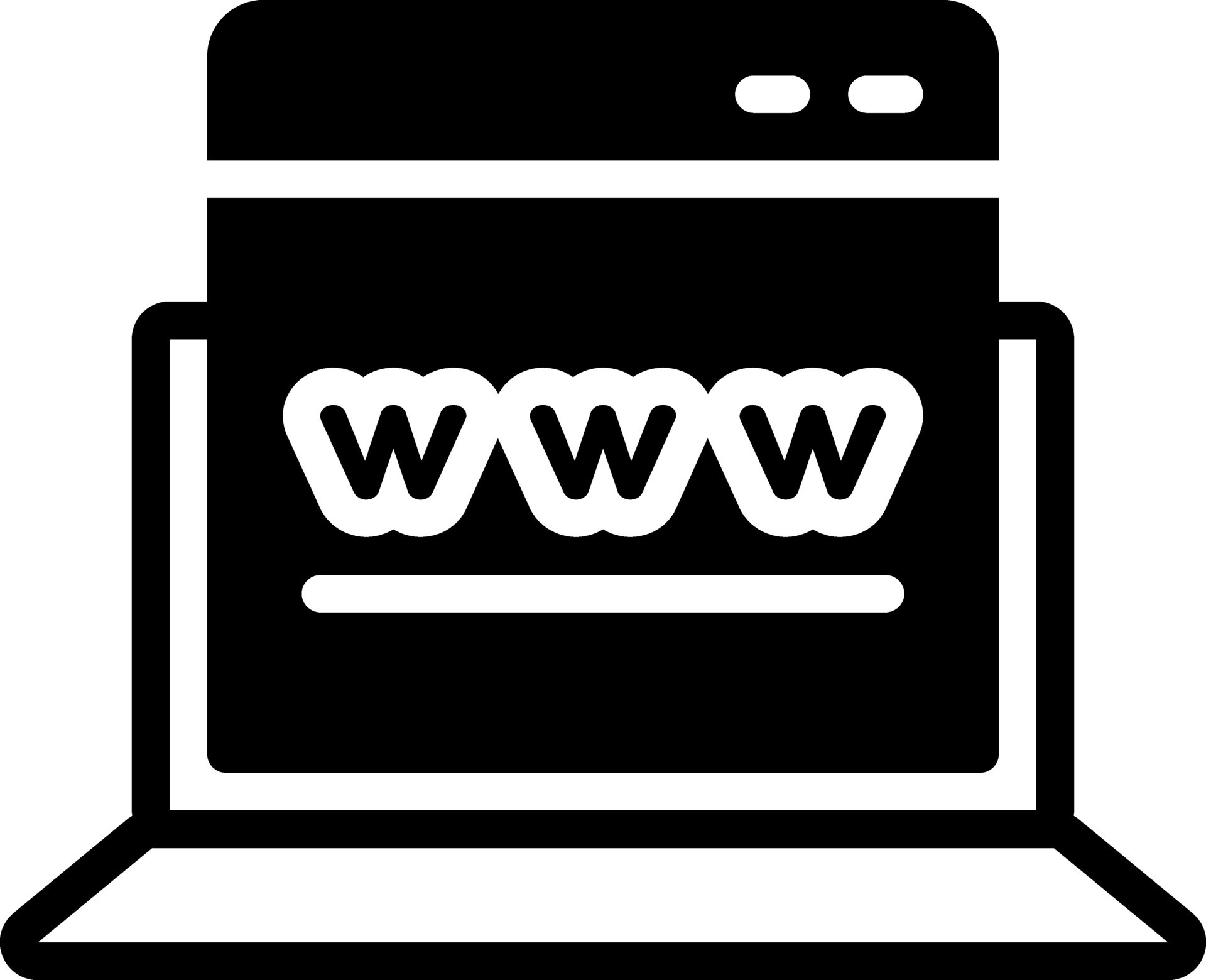 solid icon for browser 25849818 Vector Art at Vecteezy