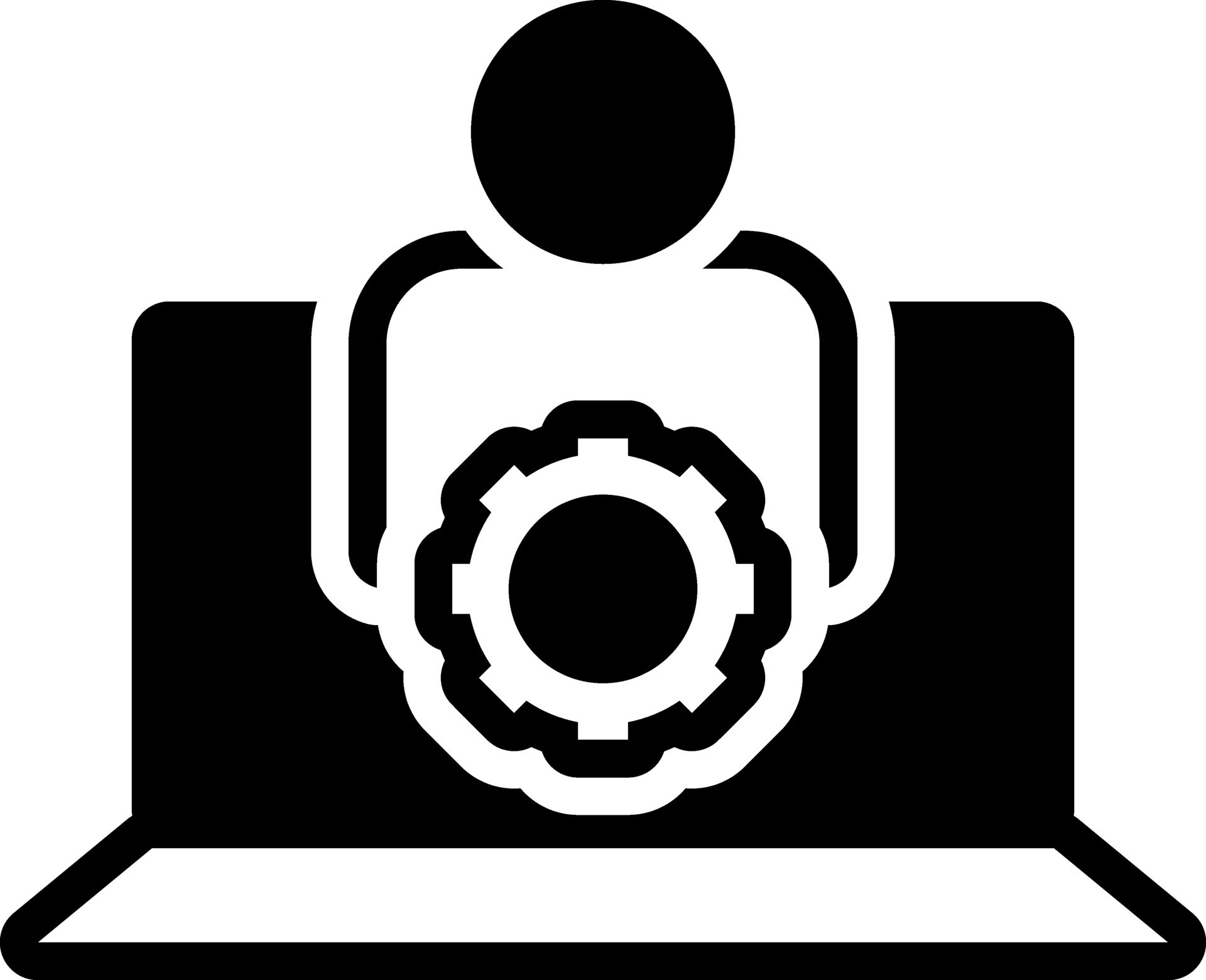 solid icon for user settings 25849877 Vector Art at Vecteezy