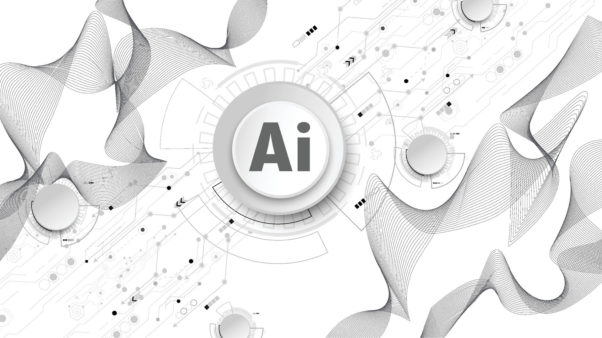 Chatbot OpenAi and line technology network background. Smart AI or ...