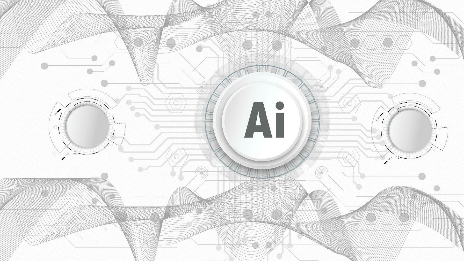 Chatbot OpenAi and line technology network background. Smart AI or ...