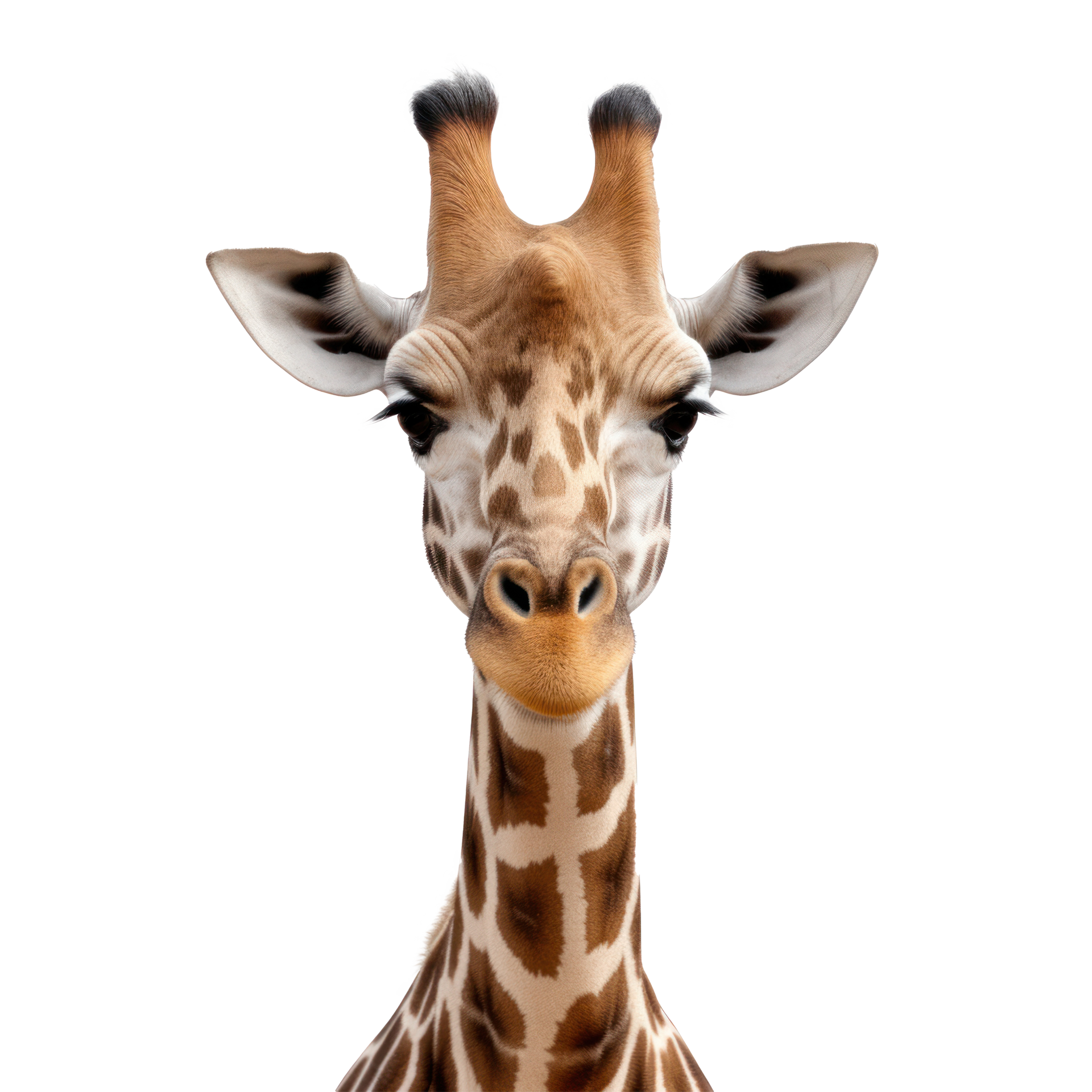 Giraffe Face Isolated Illustration 25850836 Png