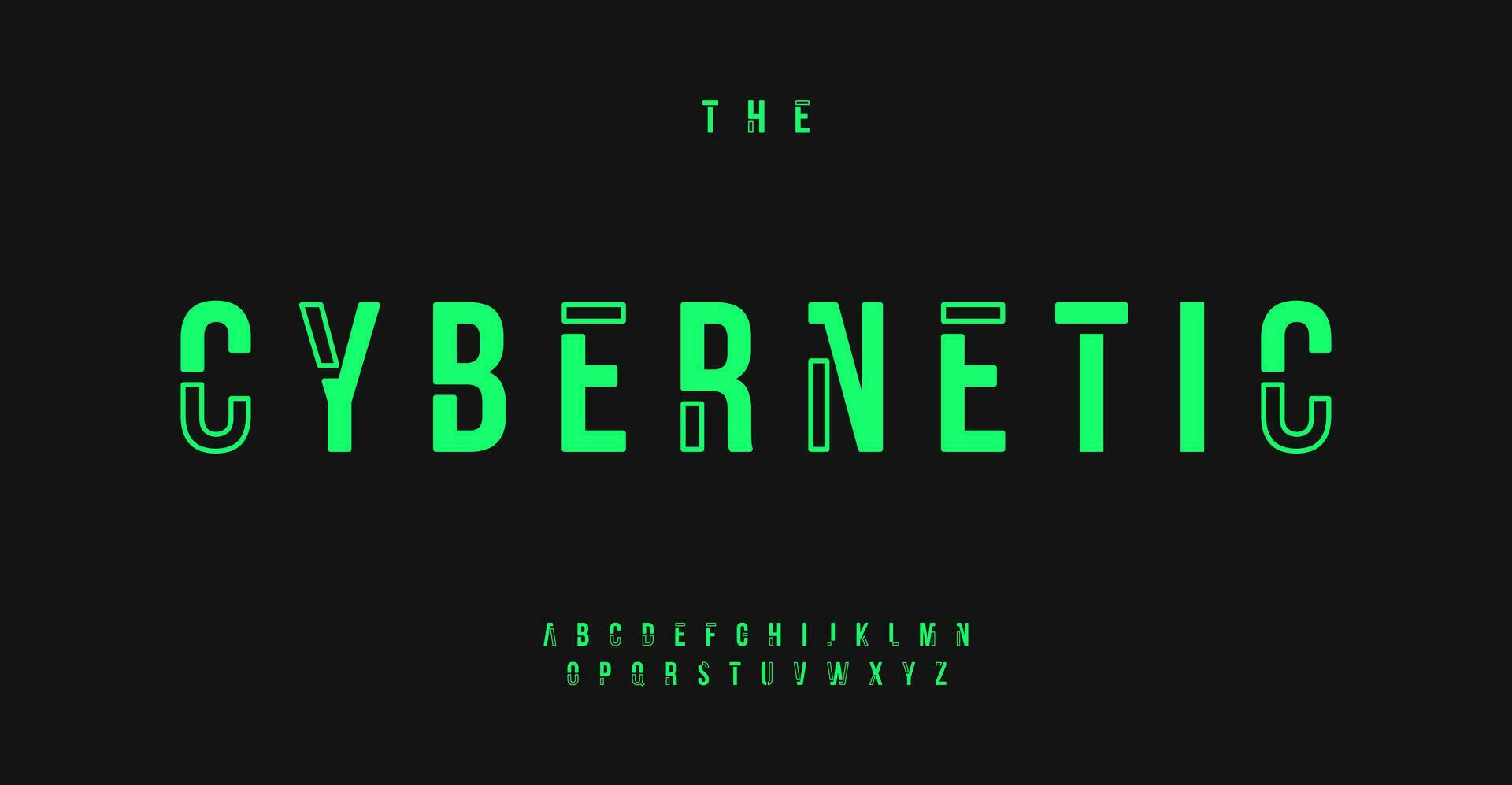 Cyber alphabet, futuristic high letters, geometric font for cybernetic ...