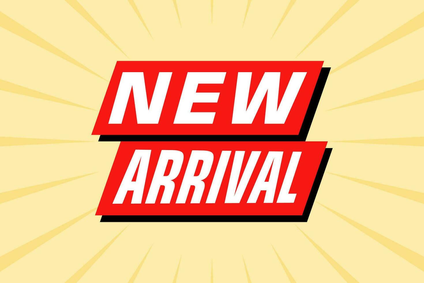 Sticker Banner Template With New Arrival Announcing Message Poster Advertising Assortment 3272